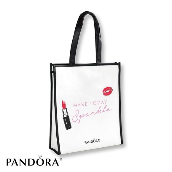 Pandora | Bags | Pandora White And Black Make Today Sparkle Tote New ...